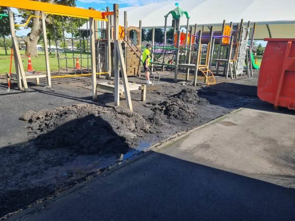 Reviving an Old School Playground: Discusses transforming broken rubber ...